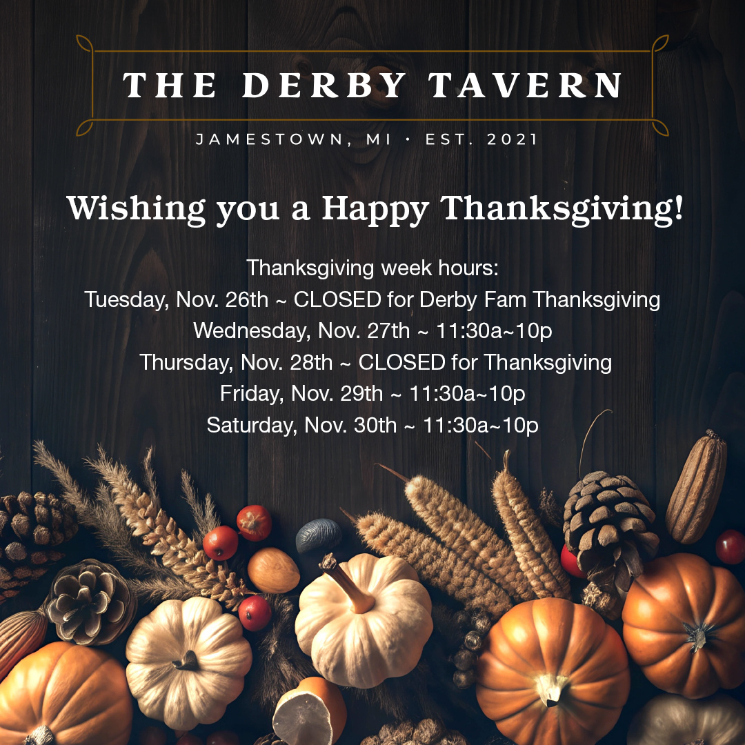 Menu - The Derby Tavern